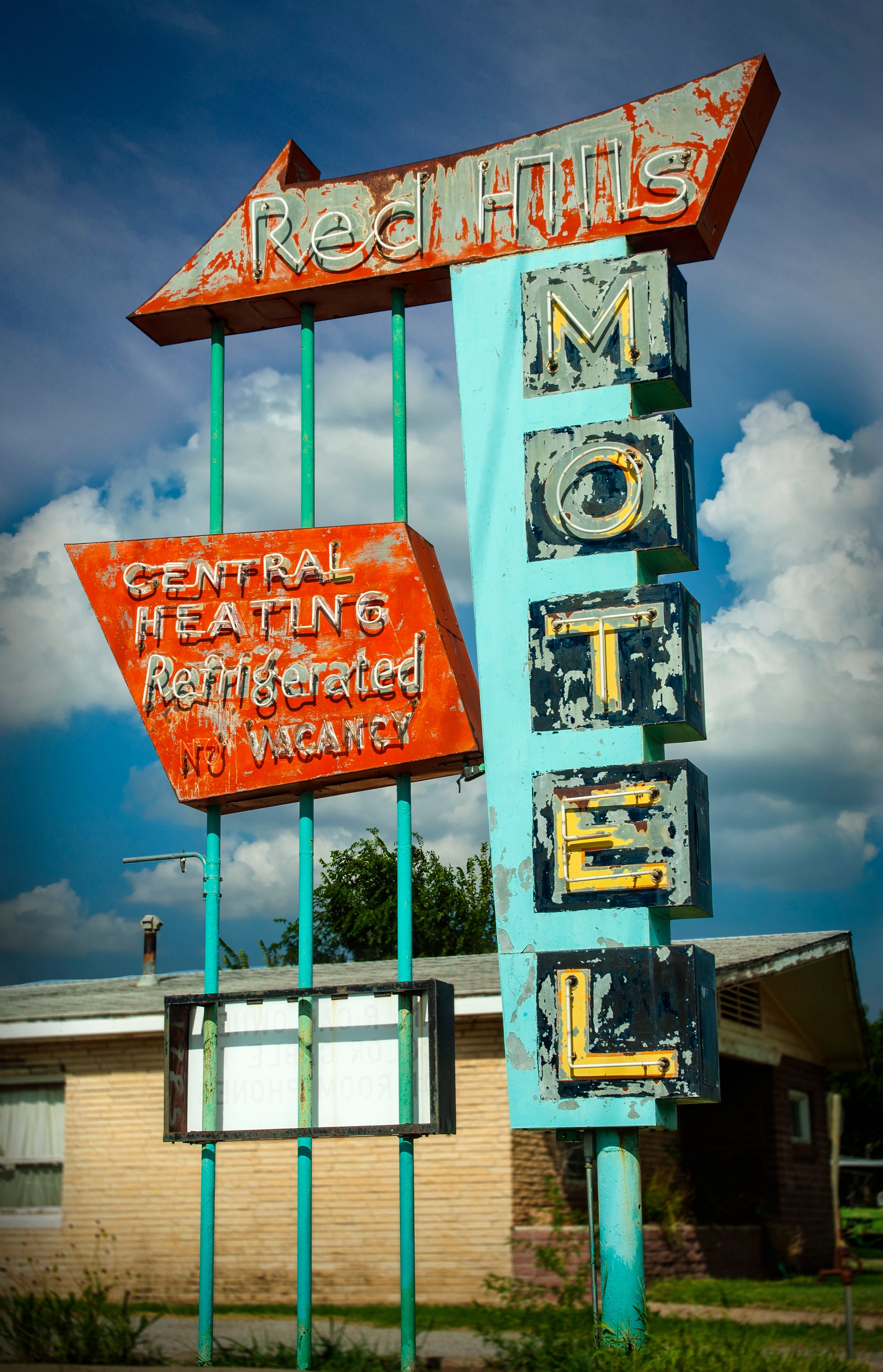 Red Hills Motel Retro Roadside Motel Vintage Neon Sign Restaurant Décor ...