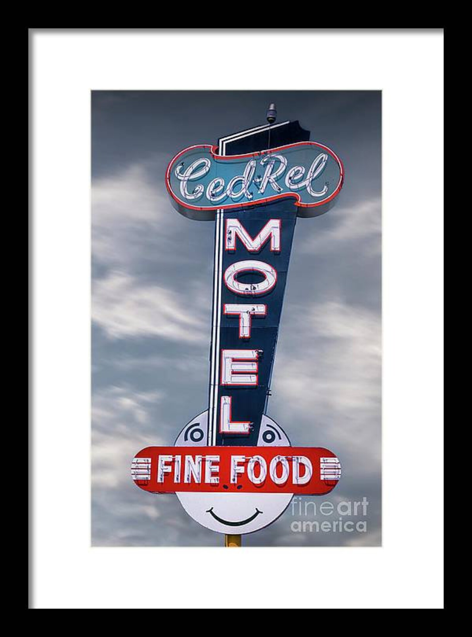 Ced Rel Motel Motel Retro Roadside Route 66 Vintage Neon Sign ...