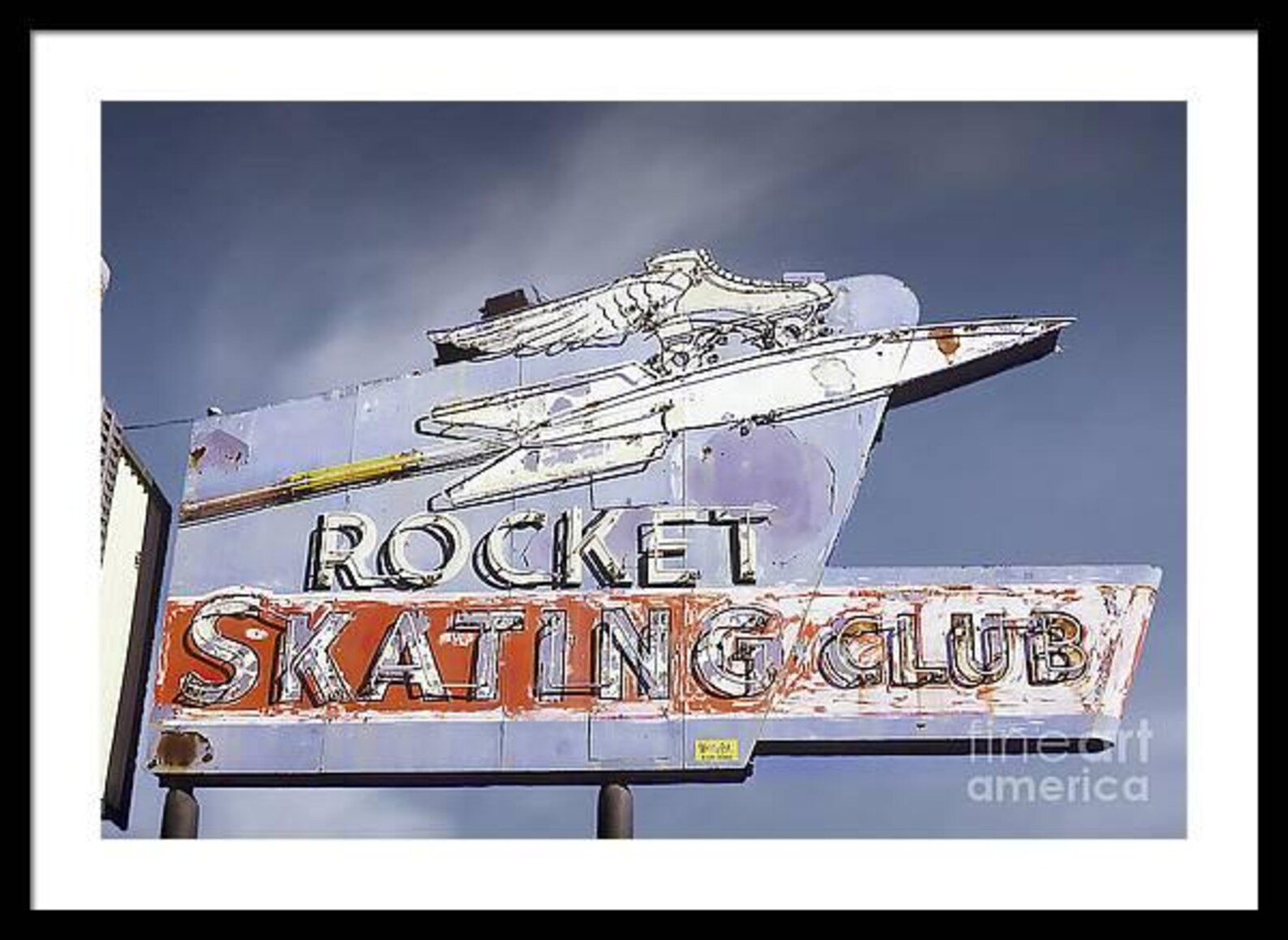 Rocket Skating | Retro Roadside Rollerskating | Vintage Neon Sign ...