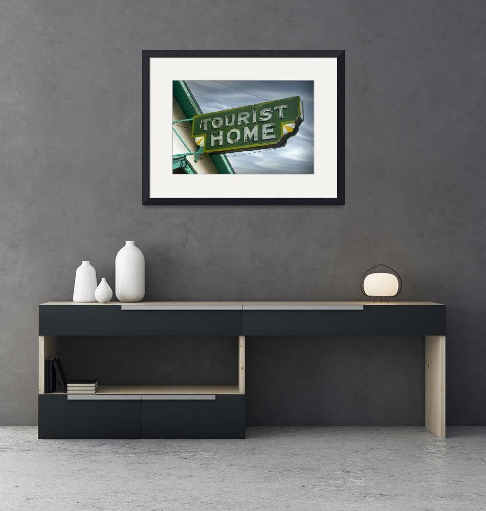 Tourist Home Motel Retro Roadside Motel Vintage Neon Advertising Sign ...