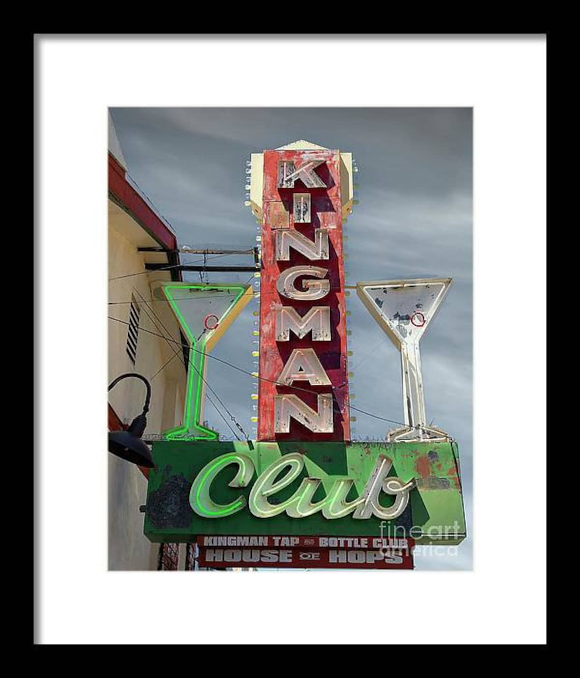 Kingman Club Neon Sign Print: Retro Roadside Diner Art - Etsy