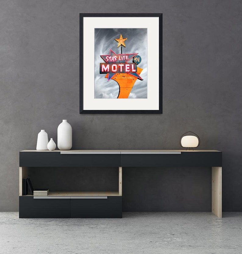 Star Lite Motel | Retro Roadside Motel | Vintage Neon Advertising Sign ...