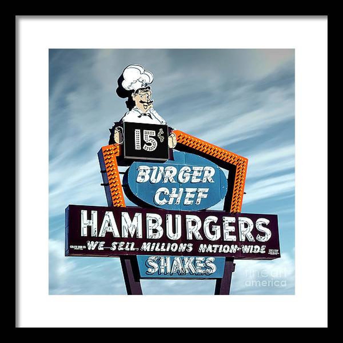 Burger Chef Hamburgers | Retro Roadside Diner | Vintage Neon Sign ...