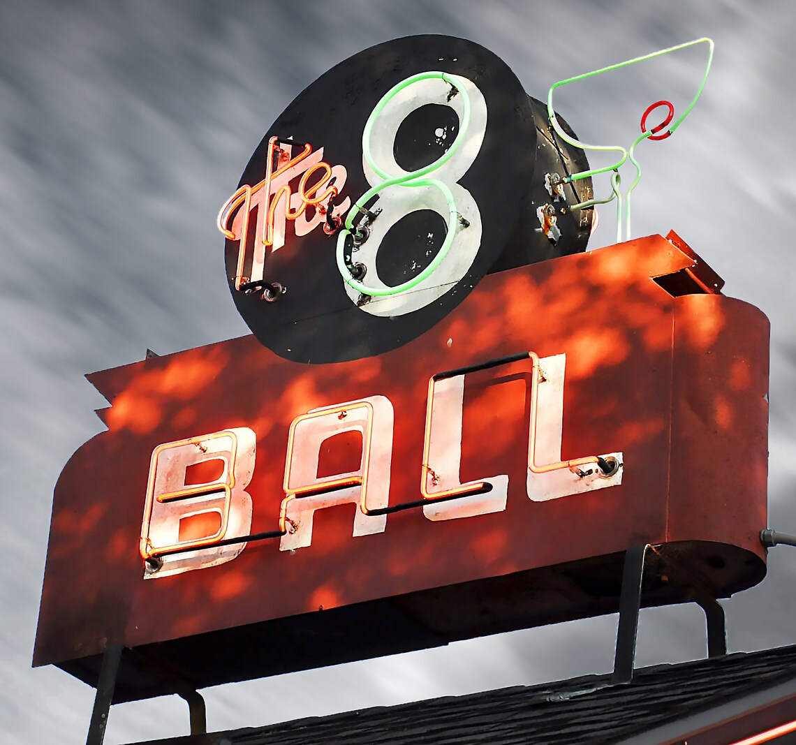 8 Ball Bar Bar Retro Roadside Diner Restaurant Vintage - Etsy