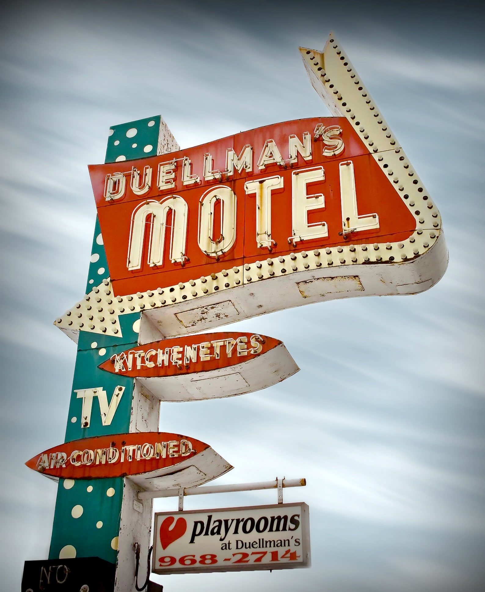 Duellmans Motel Motel Retro Roadside Route 66 Vintage Neon Sign ...