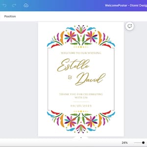 Mexican Wedding Welcome Sign Template - Colorful Otomi Design #1 - Easy ...