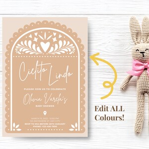 Cielito Lindo Baby Shower Invitation Template | Boho Gender Neutral ...