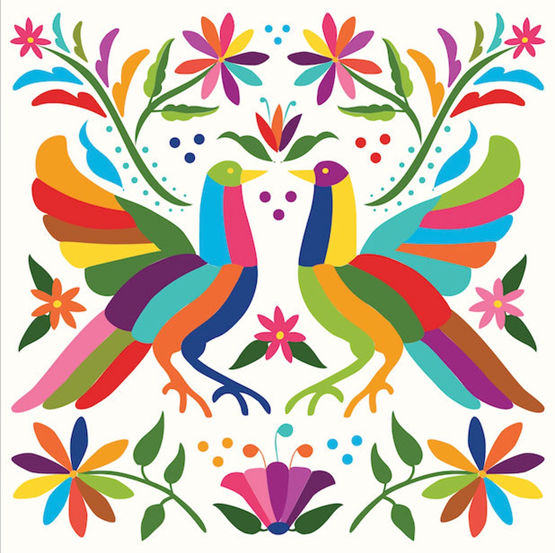 Mexican Otomí Style Design in Vector | Digital Download Files | Clipart ...