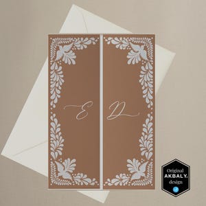 Gatefold Wedding Invitation Template, Mexican Talavera Inspired ...