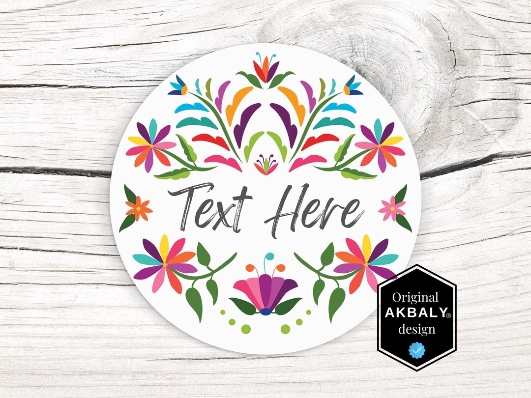 Mexican Otomí Style Customizable Stamp Design | Digital Files | Clipart ...