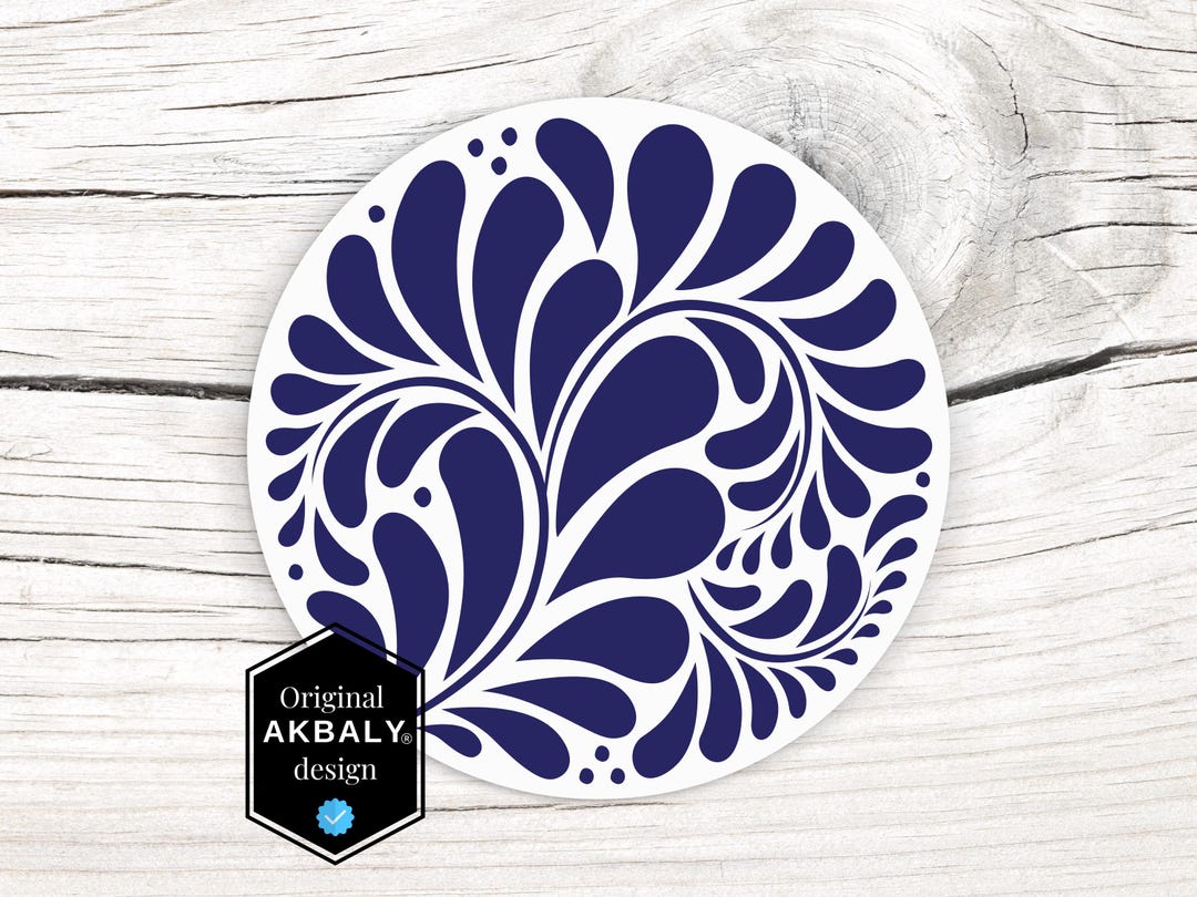Mexican Talavera Round Design | Talavera Graphic Element for DIY ...