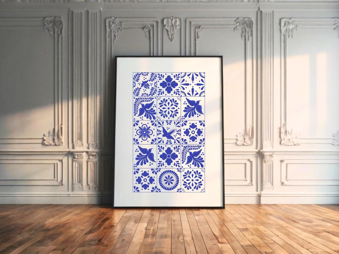Mexican Talavera Printable Wall Art | Modern Decorative Wall Art ...