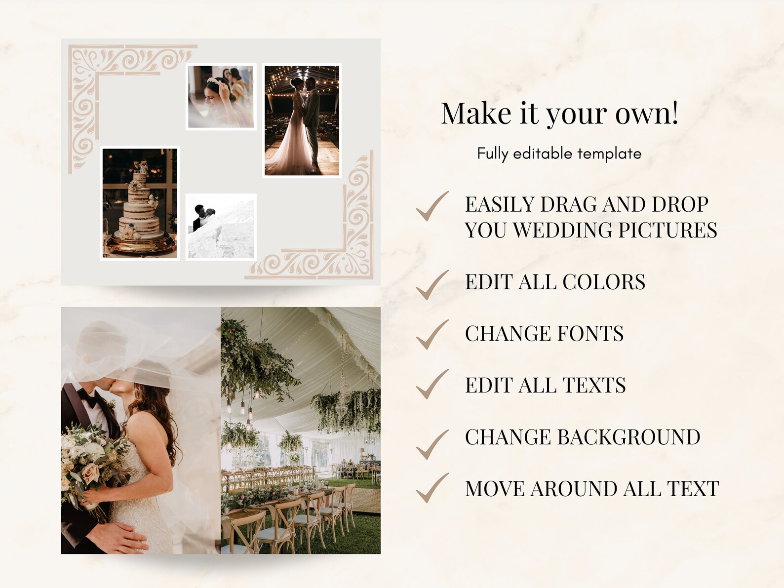 Talavera Wedding Photo Book Template | Wedding Digital Album ...