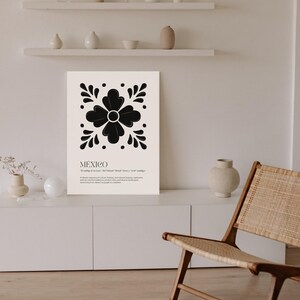 Mexico Printable Wall Art | Black Talavera Abstract Print | Modern ...