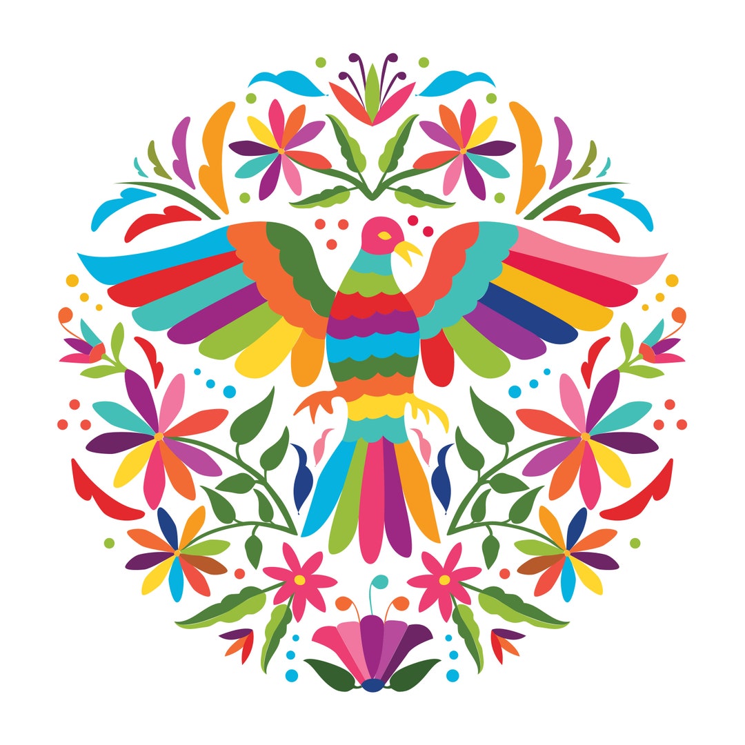 Mexican Otomí Circle Design | Stamp Design | Digital Files | Clipart ...