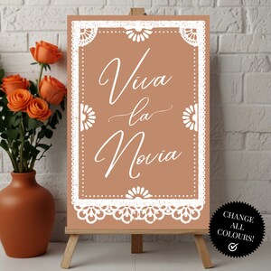 Papel Picado Bridal Shower Welcome Sign Template Set of 3 | Bridal ...