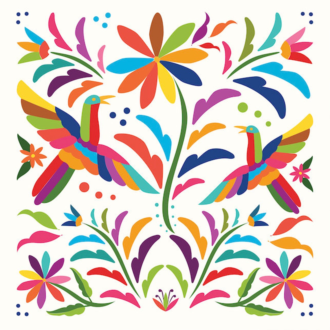 Mexican Otomí Style Design in Vector Digital Download Files | Etsy