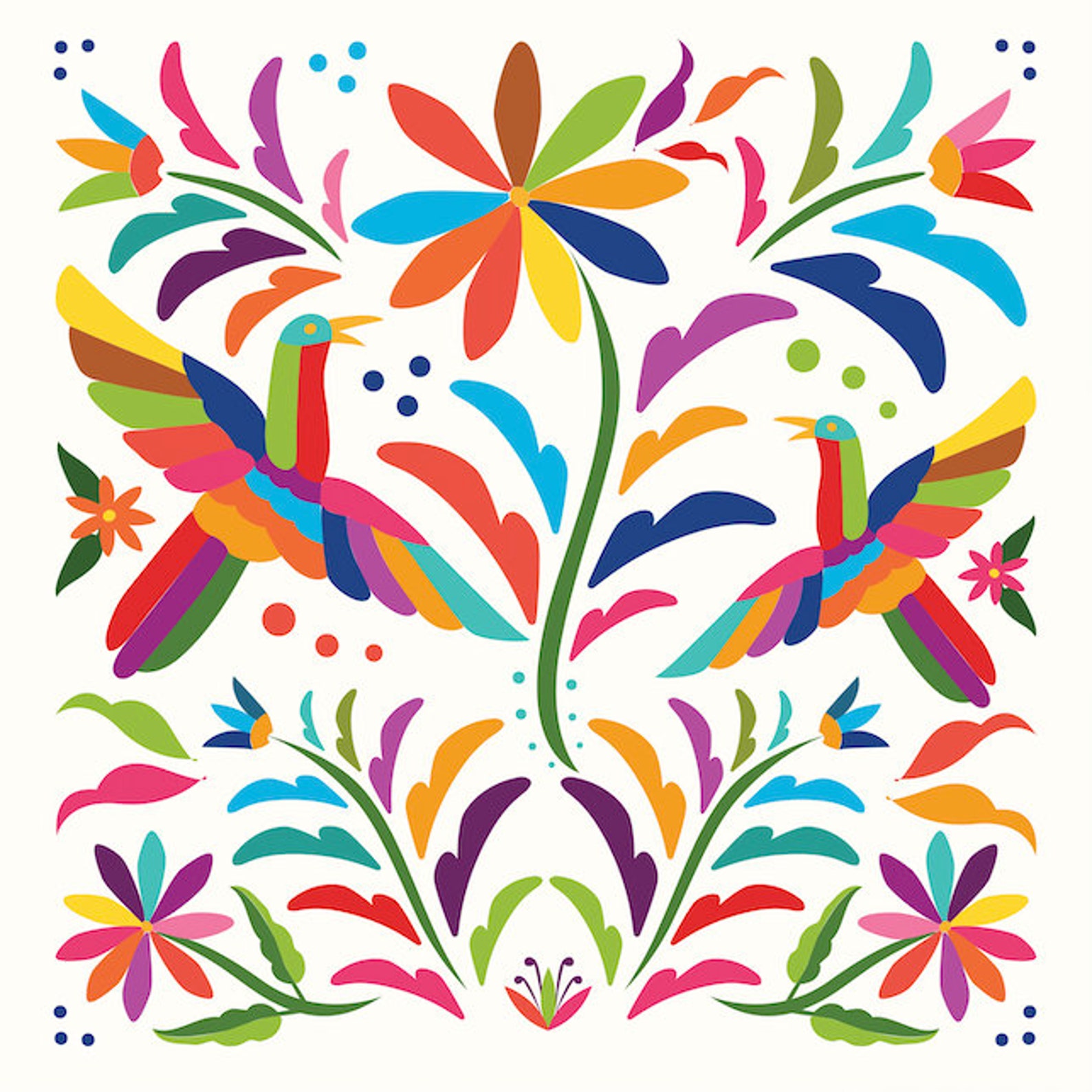 Mexican Otomí Style Design in Vector Digital Download Files | Etsy