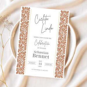 Cielito Lindo Baby Shower Invitation Template | Boho Gender Neutral ...