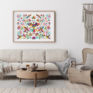 Colorful Printable Wall Art, Mexico Otomi | Abstract Art Print ...
