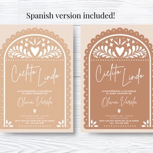 Cielito Lindo Baby Shower Invitation Template | Boho Gender Neutral ...