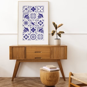 Mexican Talavera Printable Wall Art | Modern Decorative Wall Art ...