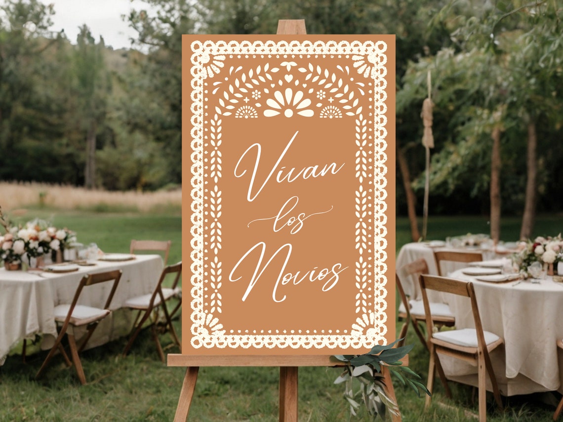 Papel Picado Wedding Welcome Sign Templates | Set of 3 Formats | "long ...
