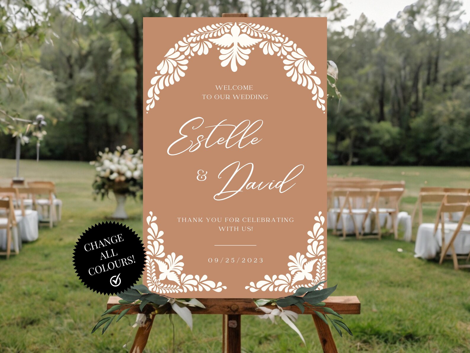 Talavera Arch Wedding Welcome Sign Templates | Mexican Talavera ...