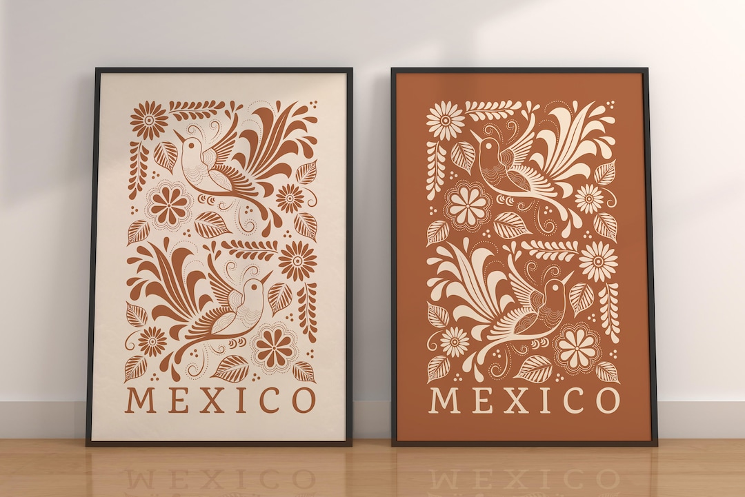 Mexico Printable Wall Art Set of 2 | Talavera Art Print | Modern ...