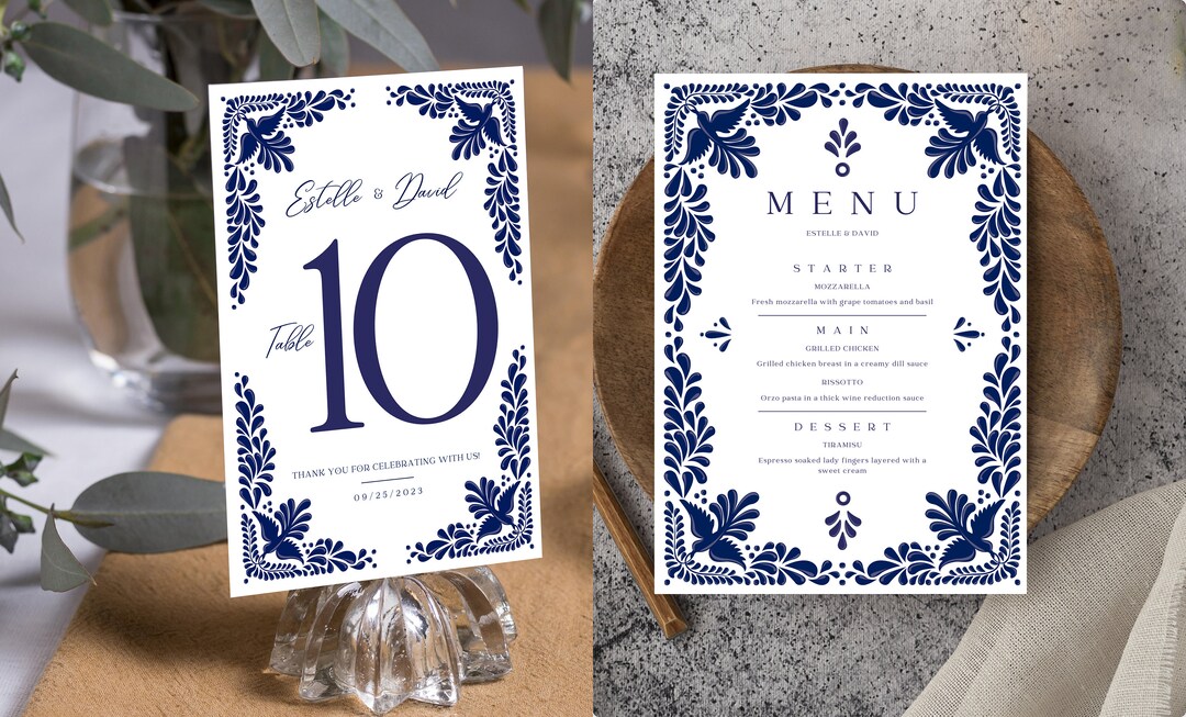 Table Numbers & Menus fooddrinks Templates for Weddings With Stunning ...