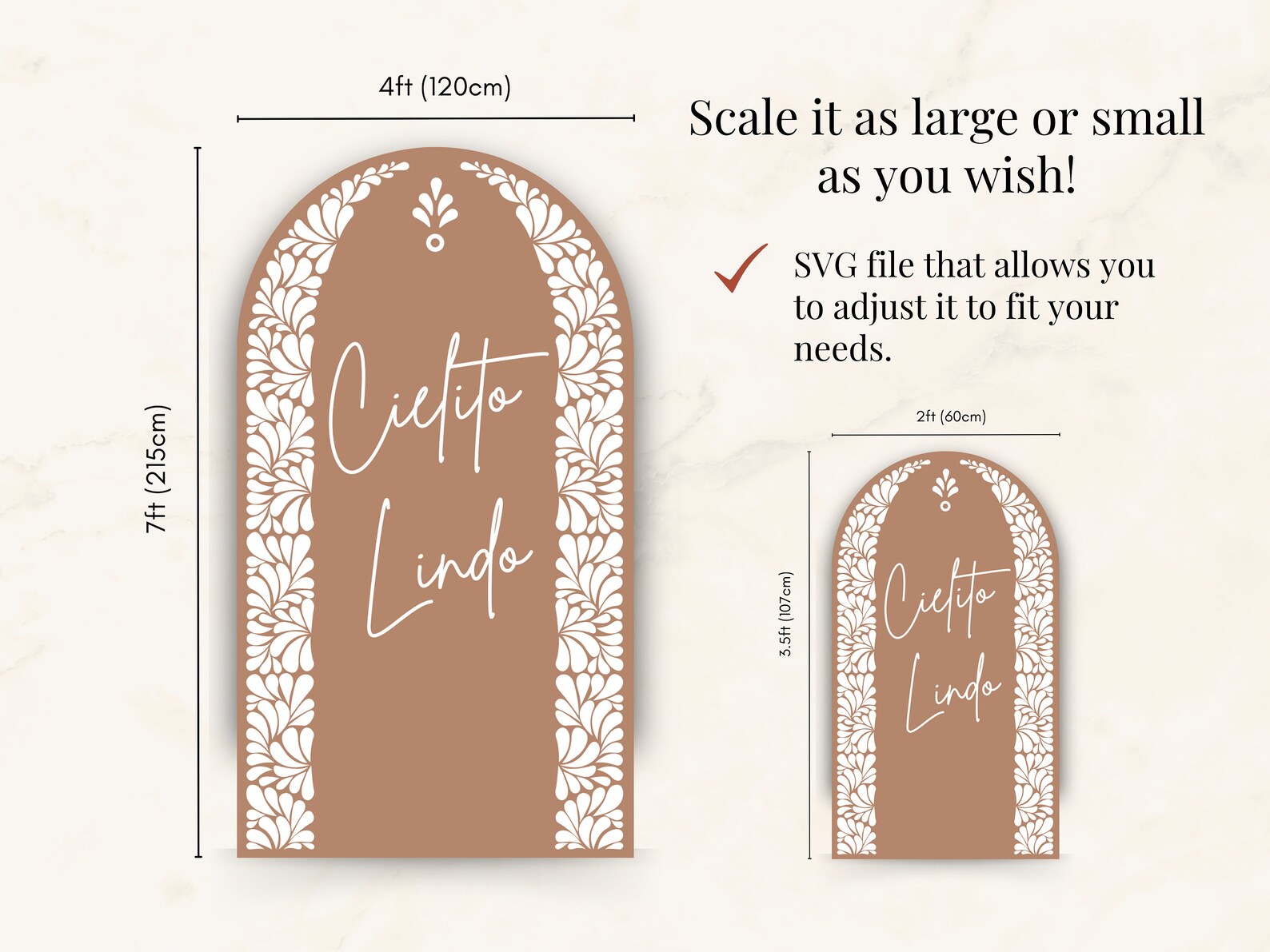 Mexican Talavera Arch Backdrop DIGITAL SVG | Wedding - Bridal Shower ...