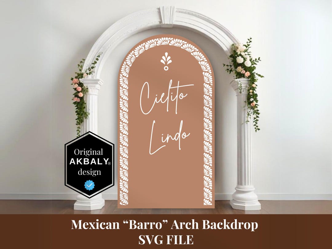 Mexican Talavera Arch Backdrop DIGITAL SVG | Cielito Lindo Baby Shower ...