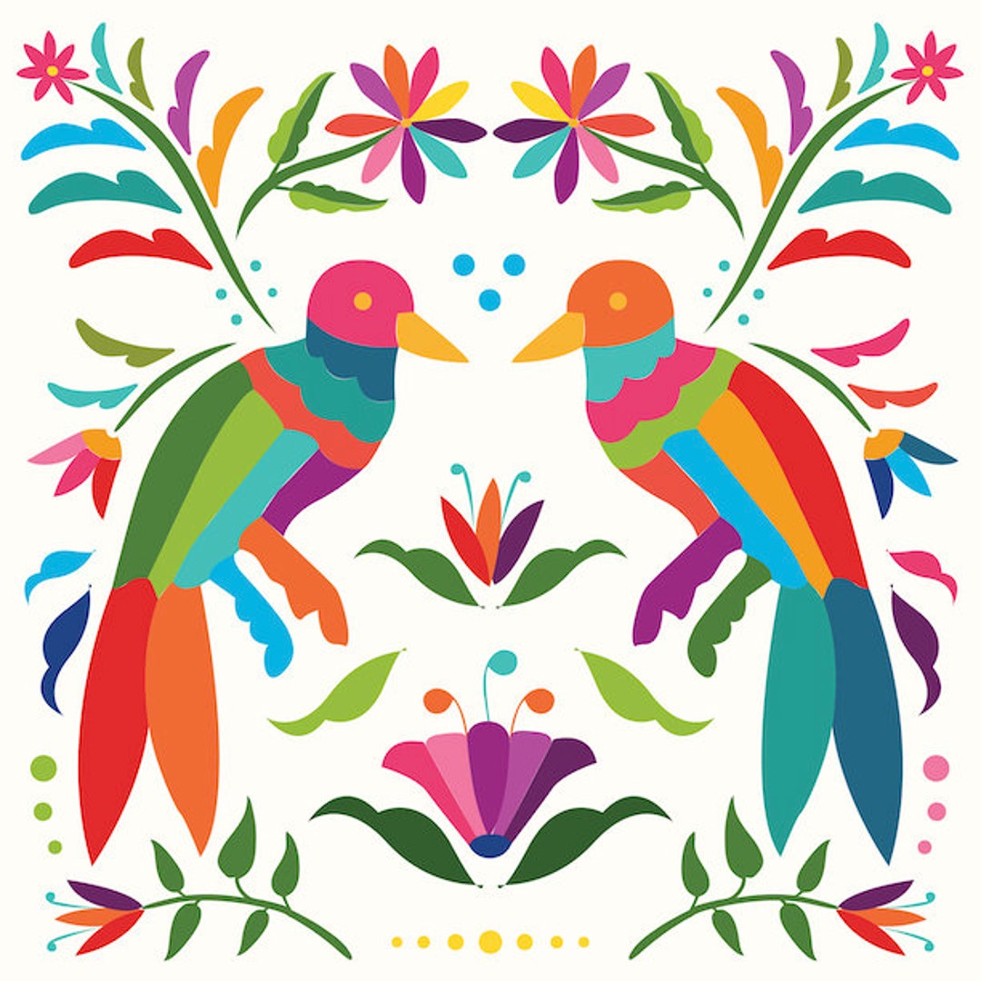 Mexican Otomí Style Design in Vector | Digital Download Files | Clipart ...