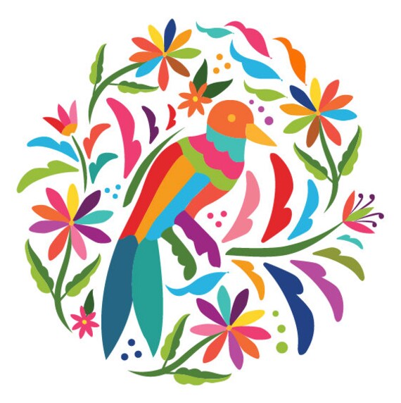 Mexican Otomi Stamp Floral & Animal Design Floral Stamp - Etsy