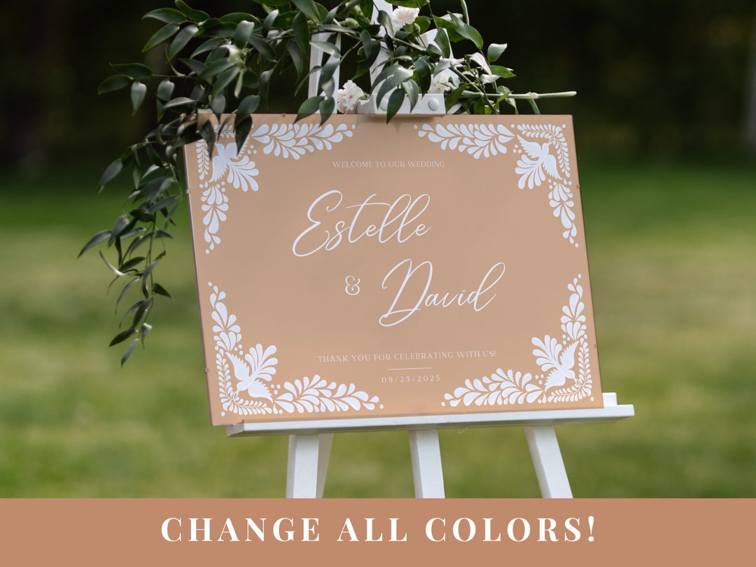 Modern Wedding Welcome Sign Templates | Big Format Signs | Mexican ...