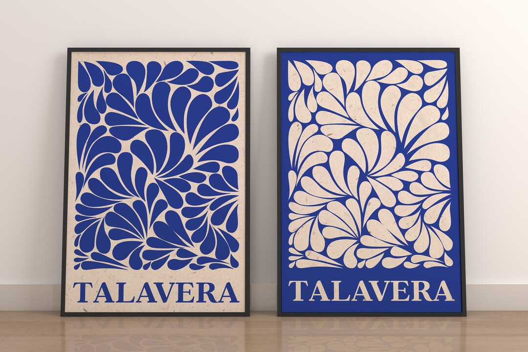 Talavera Printable Wall Art Set of 2 | Modern Matisse - Decorative Wall ...
