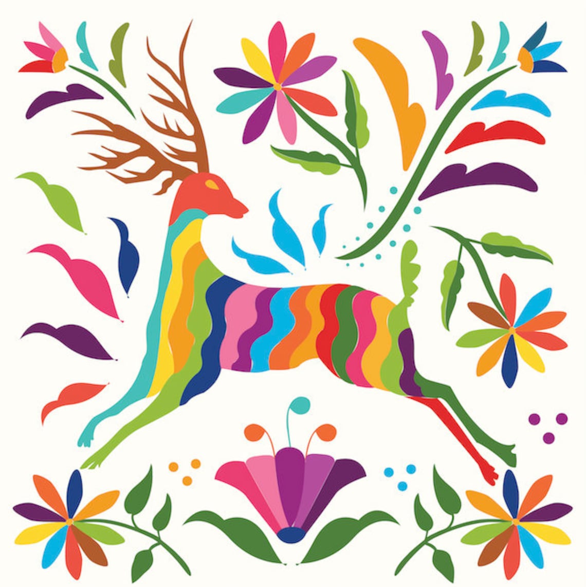 Mexican Otomí Style Design in Vector Digital Download Files - Etsy