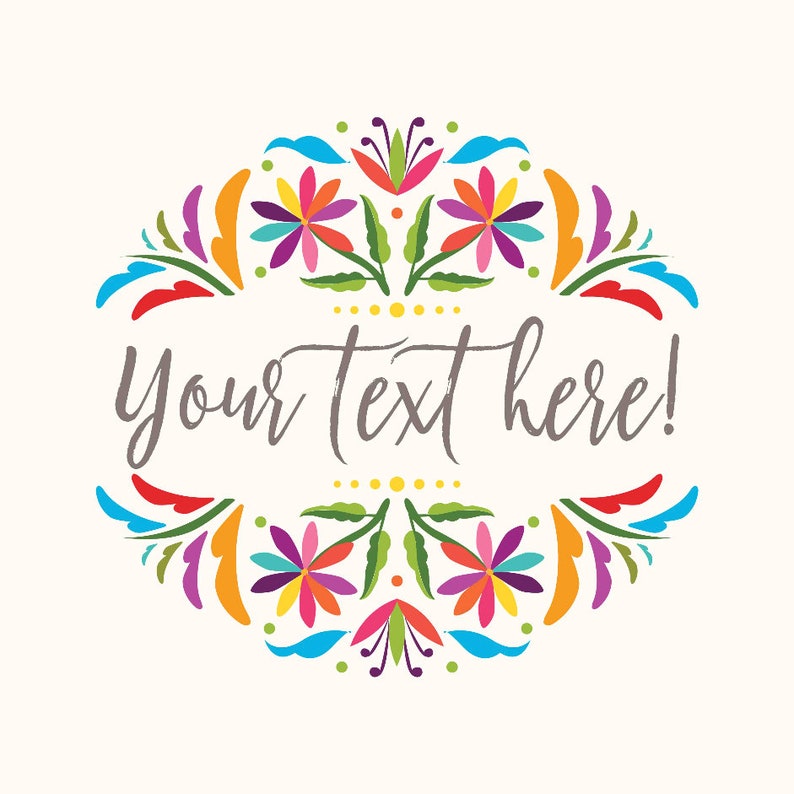 Mexican Otomí Style Customizable Stamp Design Digital Files - Etsy