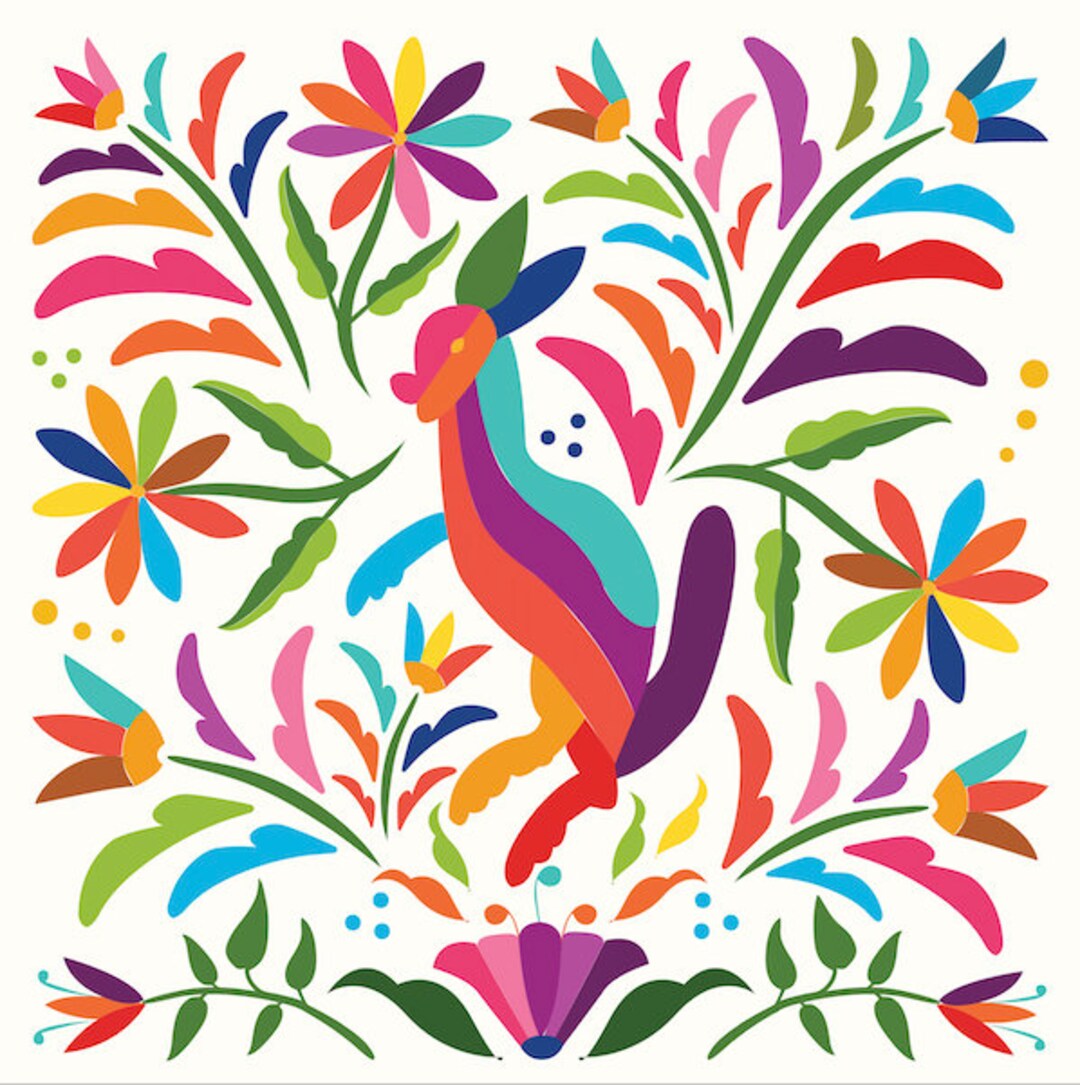 Mexican Otomí Style Design in Vector | Digital Download Files | Clipart ...