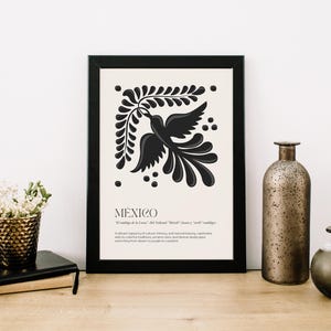 Mexico Printable Wall Art | Talavera Bird Abstract Print | Modern ...