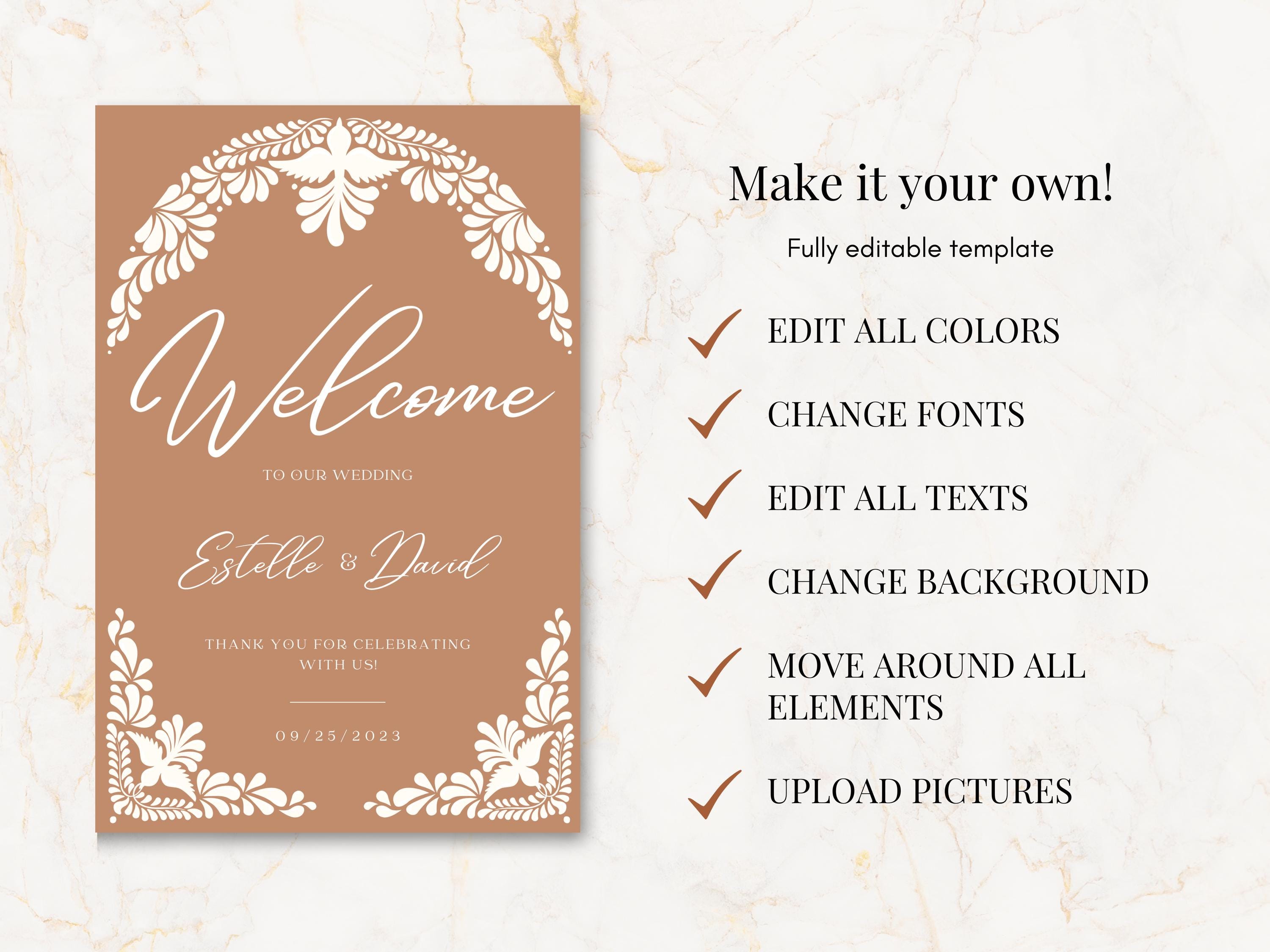 Talavera Arch Wedding Welcome Sign Templates | Mexican Talavera ...