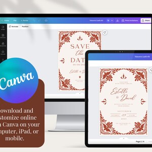 Wedding Template Bundle | Modern Mexican Talavera Inspired Wedding Signage, Place Card, RSVP ...