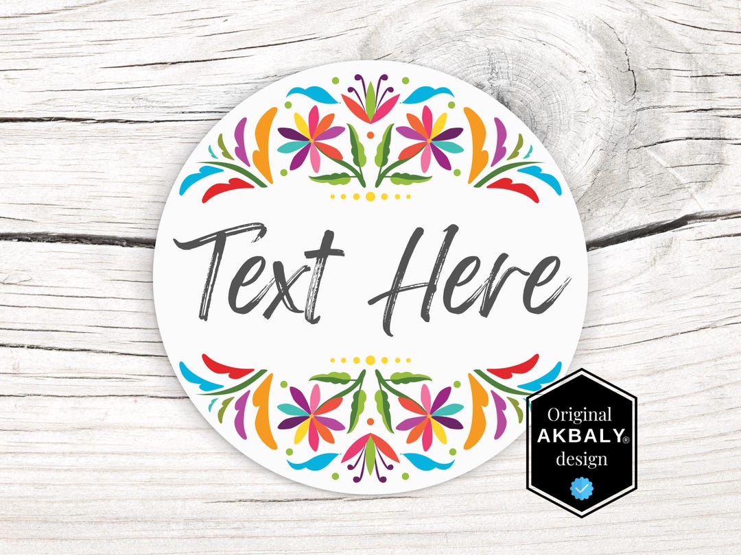 Mexican Otomí Style Customizable Stamp Design | Digital Files | Clipart ...
