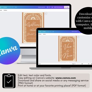 Papel Picado Bridal Shower Welcome Sign Template Set of 3 Bridal Brunch ...