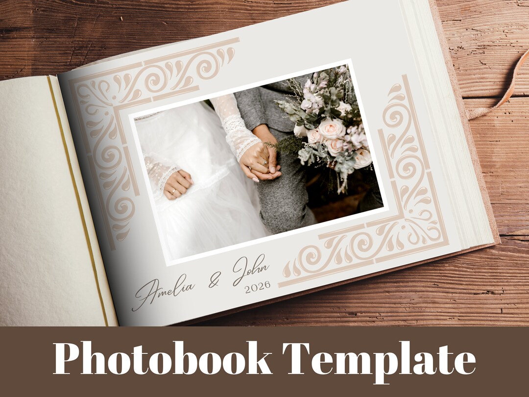 Talavera Wedding Photo Book Template | Wedding Digital Album ...