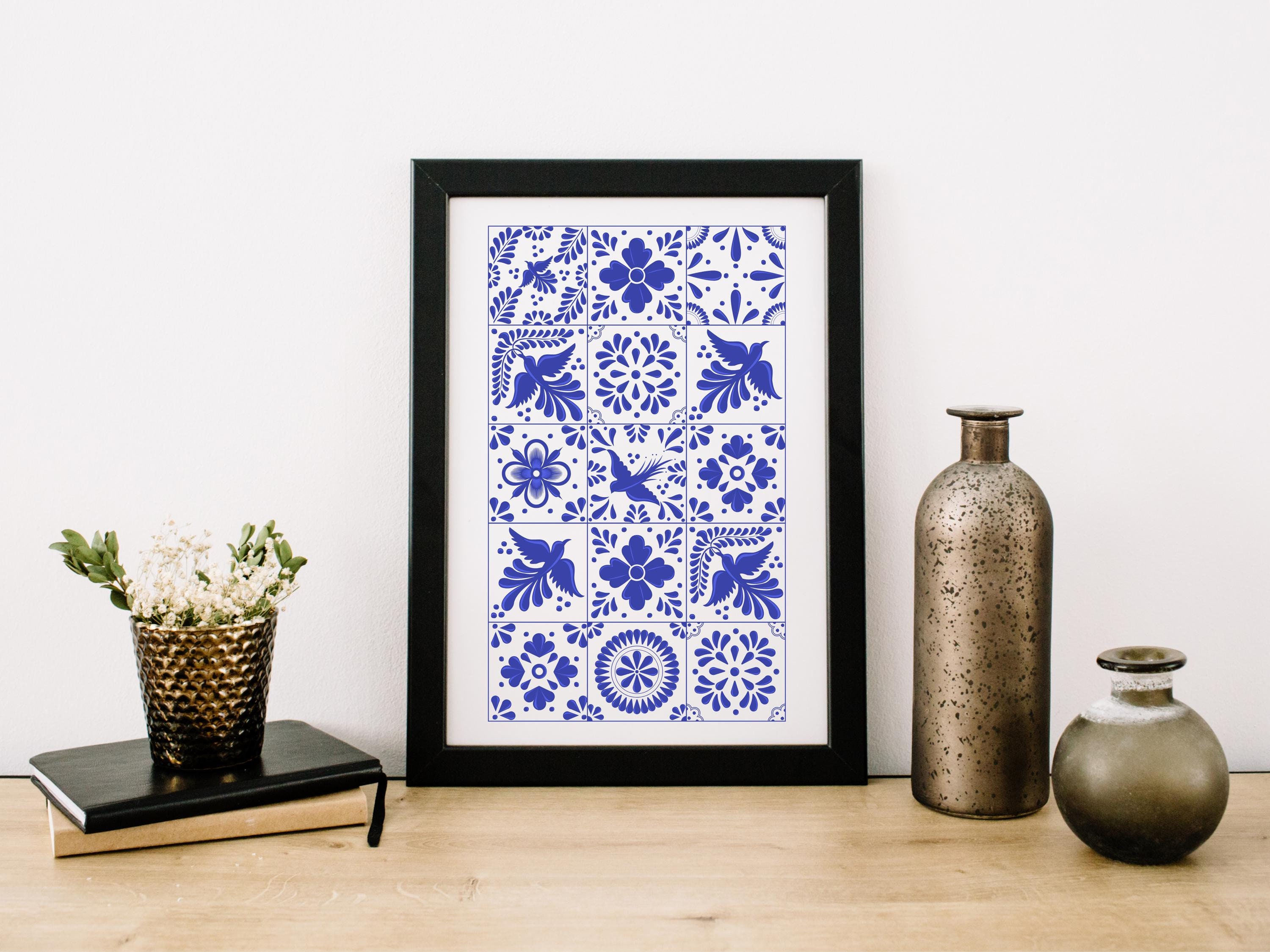 Mexican Talavera Printable Wall Art | Modern Decorative Wall Art ...