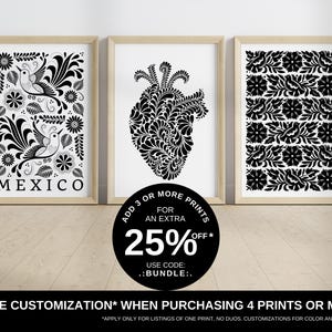 Mexico Printable Wall Art | Talavera Heart Abstract Print | Modern ...