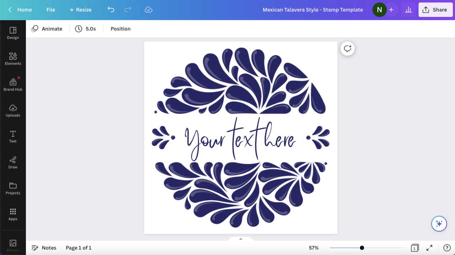 Beautiful Mexican Talavera Template - Digital File Easy to Edit With ...