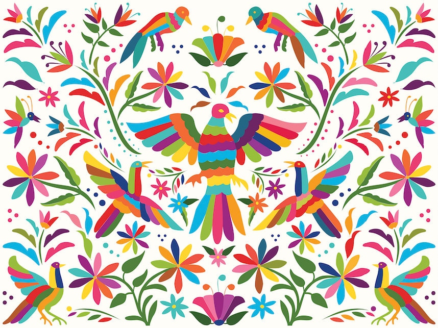 Mexican Otomí Style Design in Vector | Etsy