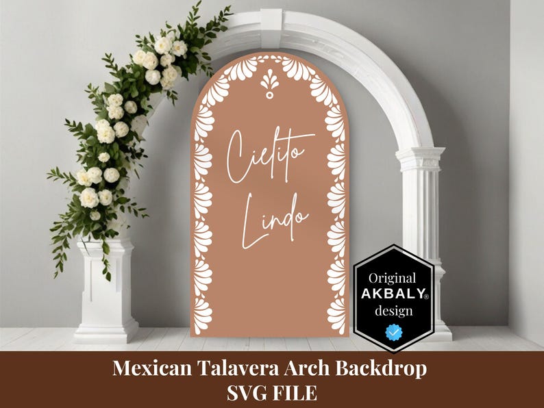 Mexican Talavera Arch Backdrop DIGITAL SVG #4 | Cielito Lindo Parties ...